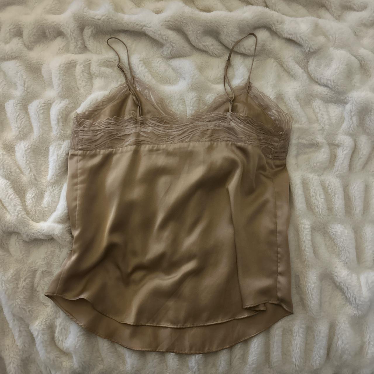 express tan lace tank inside tag is cut... - Depop