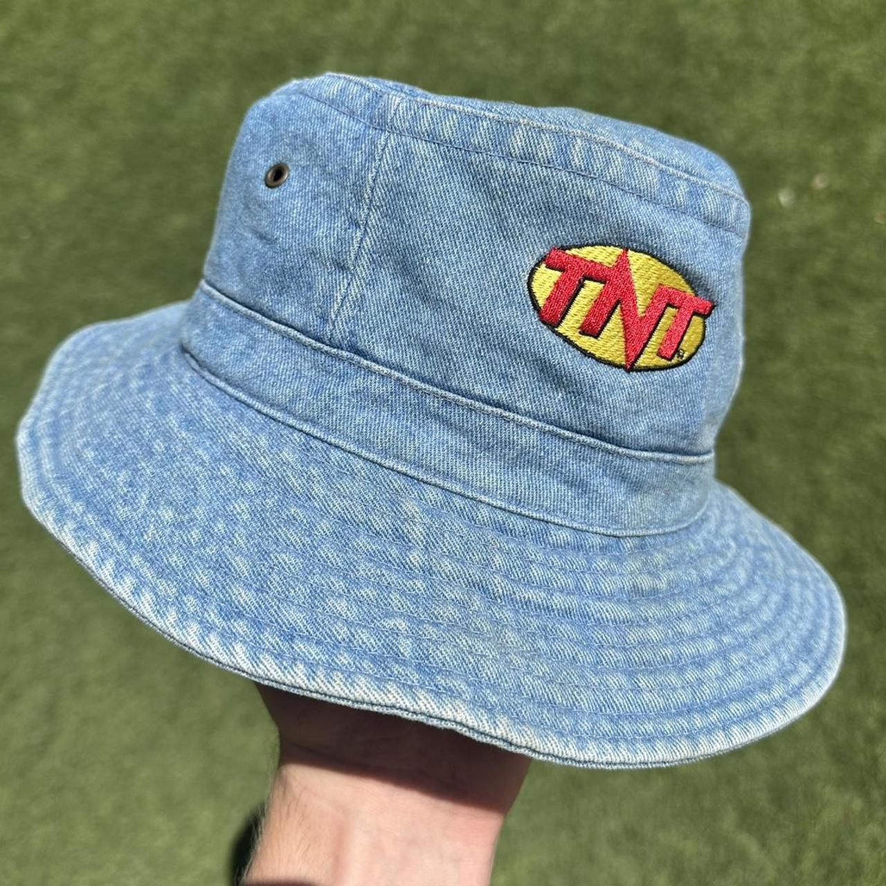 item: Vintage 90s TNT Denim Bucket Hat descrip:... - Depop