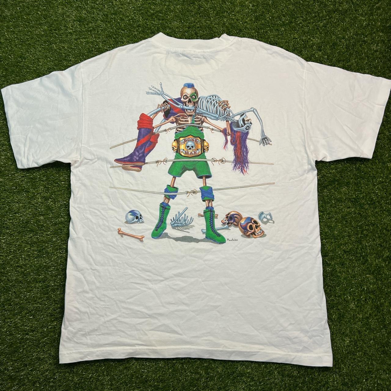 Vintage 1990’s Bone Man Wrestling Skelton White... - Depop