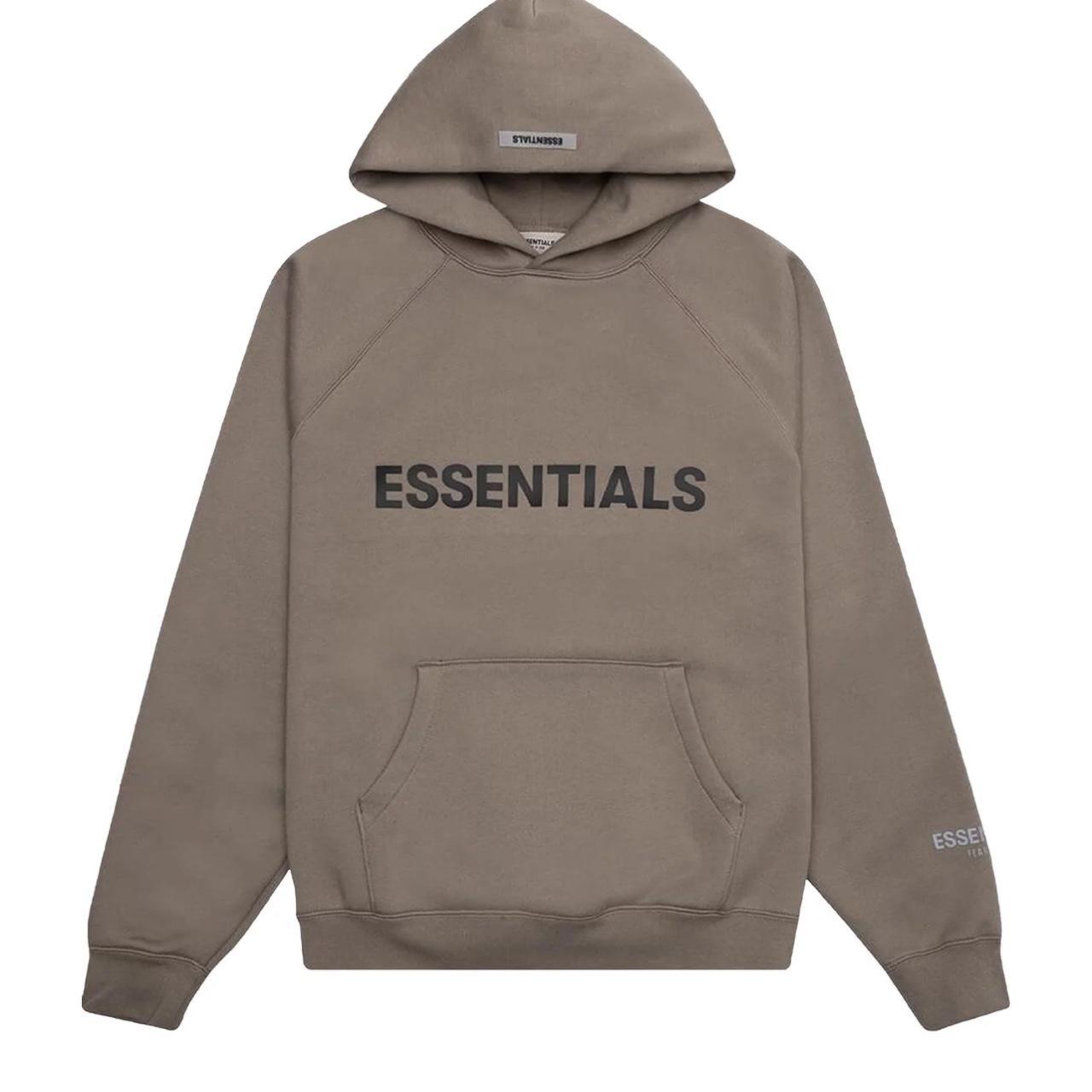 Essentials Hoodie in Olive In perfect condition... - Depop