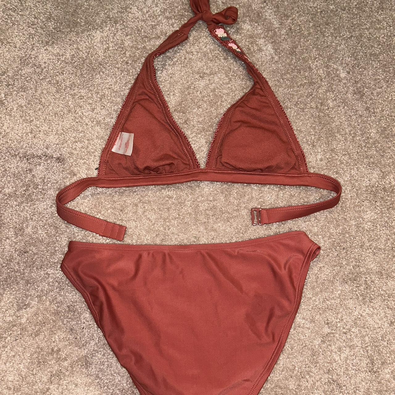 Crochet Boho Style Halter Bikini Set - Depop