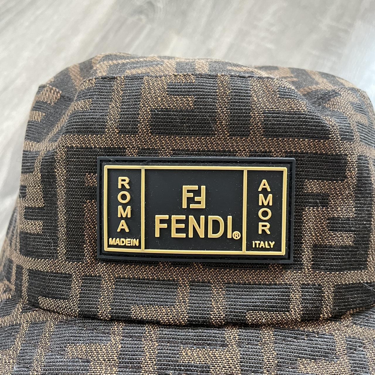 Fendi Women's Brown and Black Hat | Depop