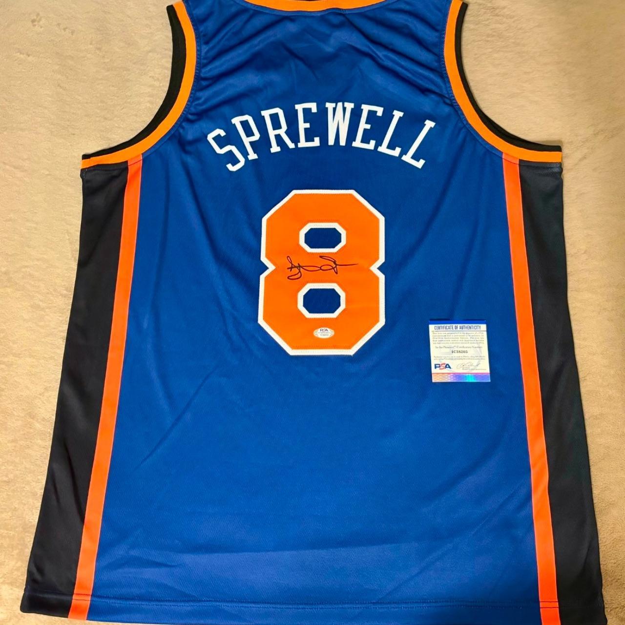 Latrell Sprewell Autographed Custom Jersey Signed -... - Depop