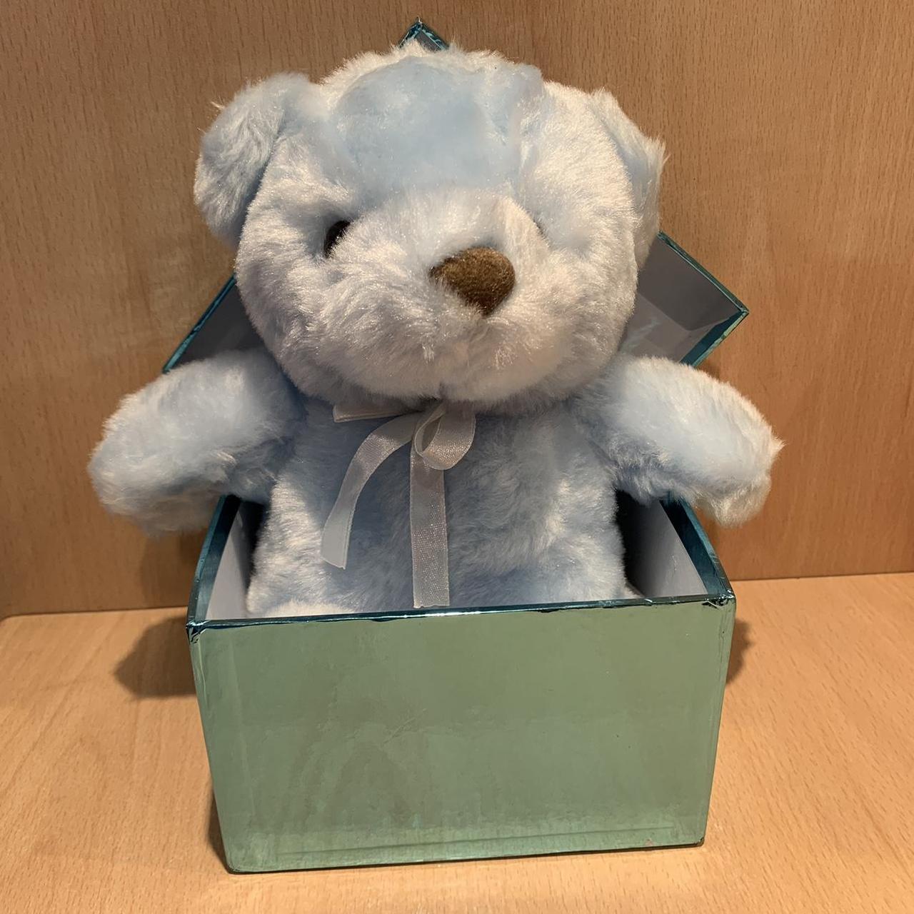 Baby Blue Teddy Bear in a Box Brand Gift Wrapped... - Depop