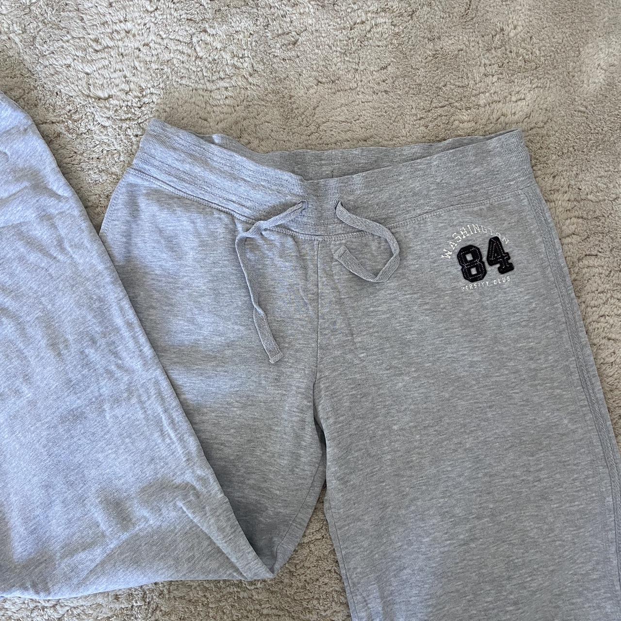 straight leg 2000s grey trackies . tag says size 12... - Depop