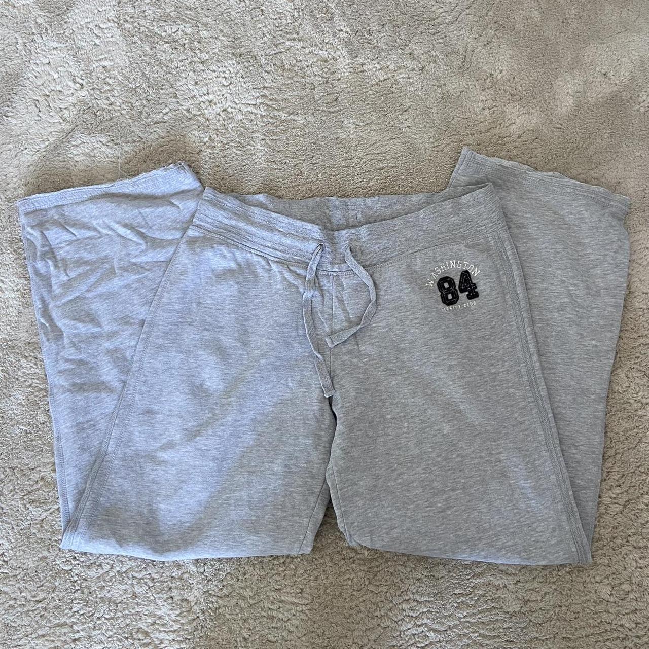 straight leg 2000s grey trackies . tag says size 12... - Depop