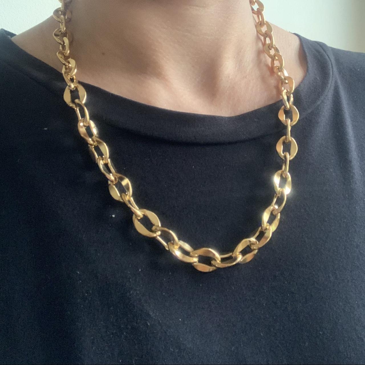 Rolo Cable Link chain Necklace 18 inches 316L... - Depop