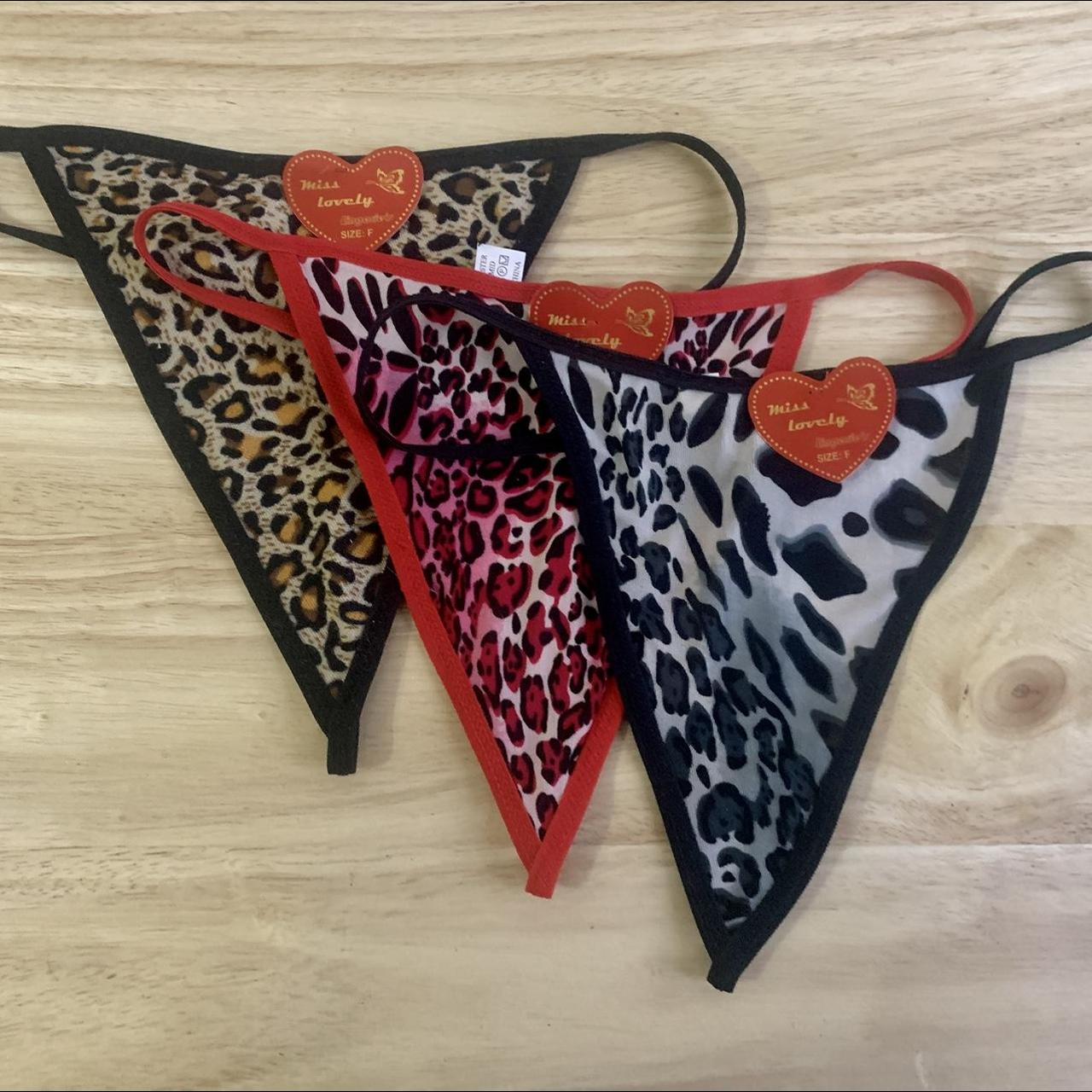 💋 Lingerie Drop 💋 3x leopard T string thong g string... - Depop