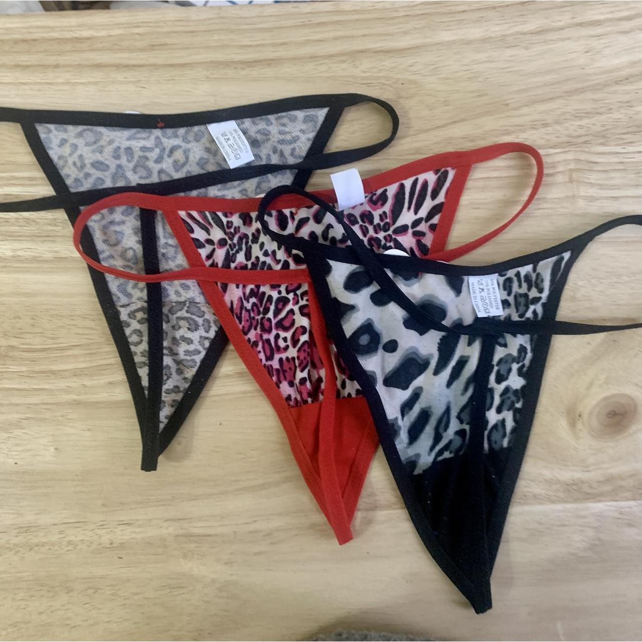💋 Lingerie Drop 💋 3x leopard T string thong g string... - Depop