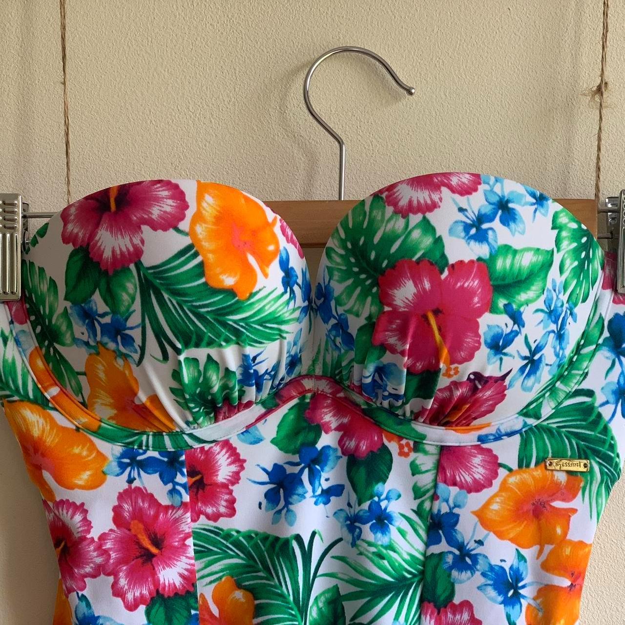 Gossard Boost Swimsuit One Piece Tropical flower... - Depop