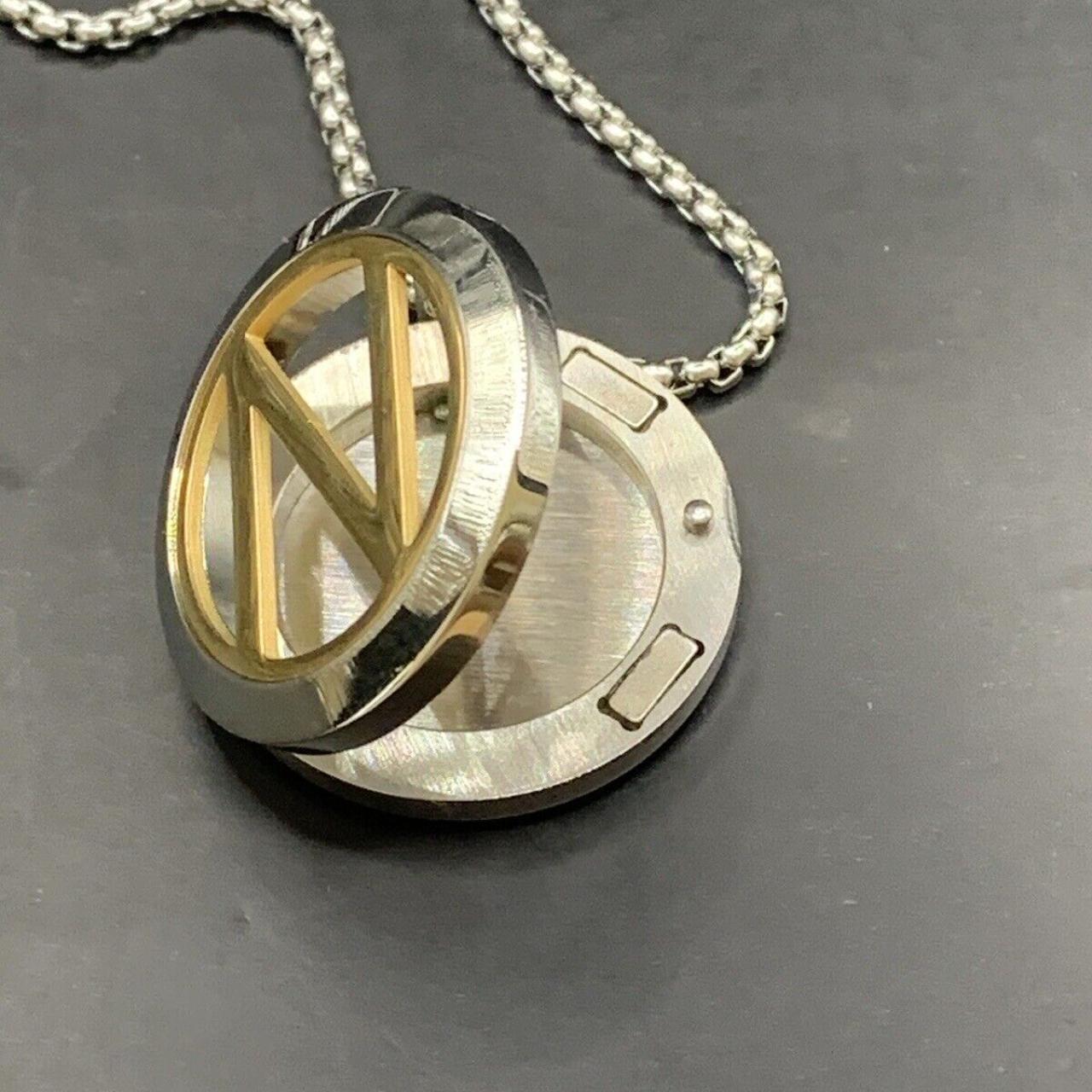 Locket H Initial Letter Necklace, 316L stainless... | Depop