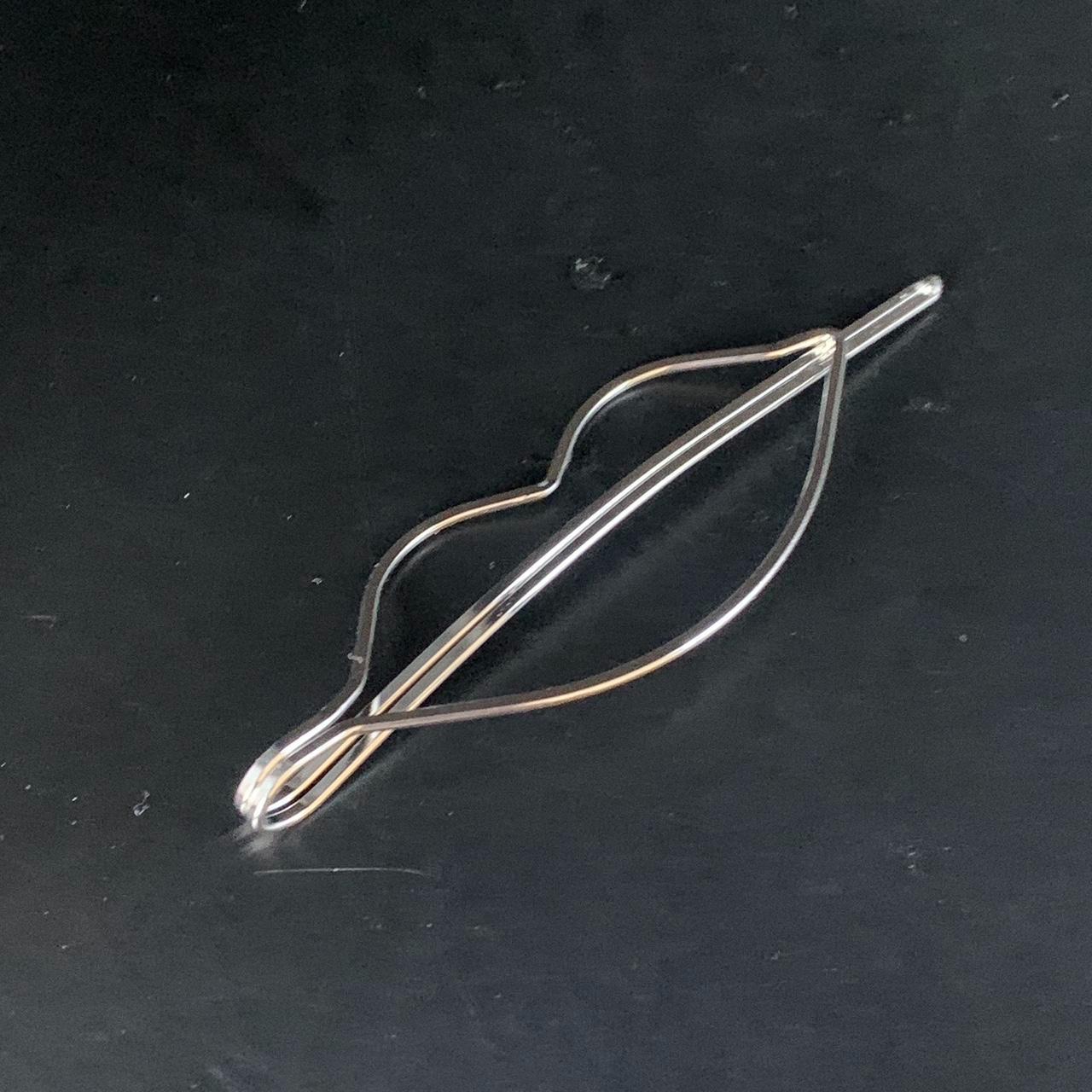Lips Hair Slide Clip Silver Plated Sustainable Made... - Depop