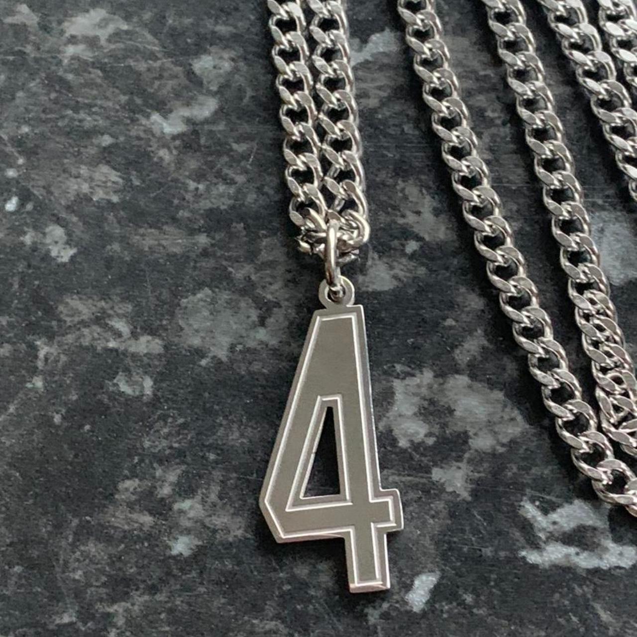 Number 4 Pendant 316L stainless steel *** pendant... - Depop