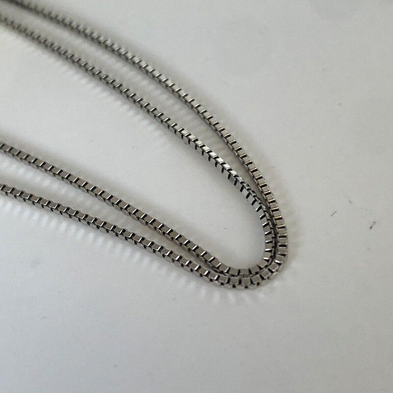 Box Chain Necklace 925 Sterling Silver 18 Inches... - Depop