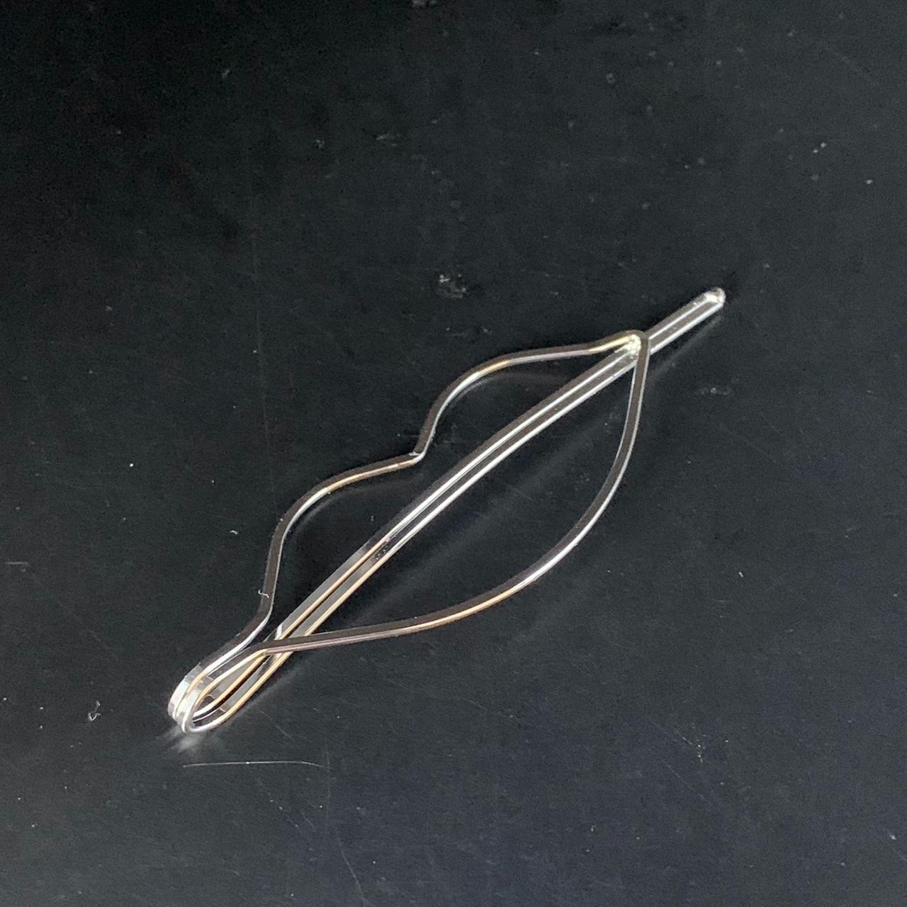 Lips Hair Slide Clip Silver Plated Sustainable Made... - Depop
