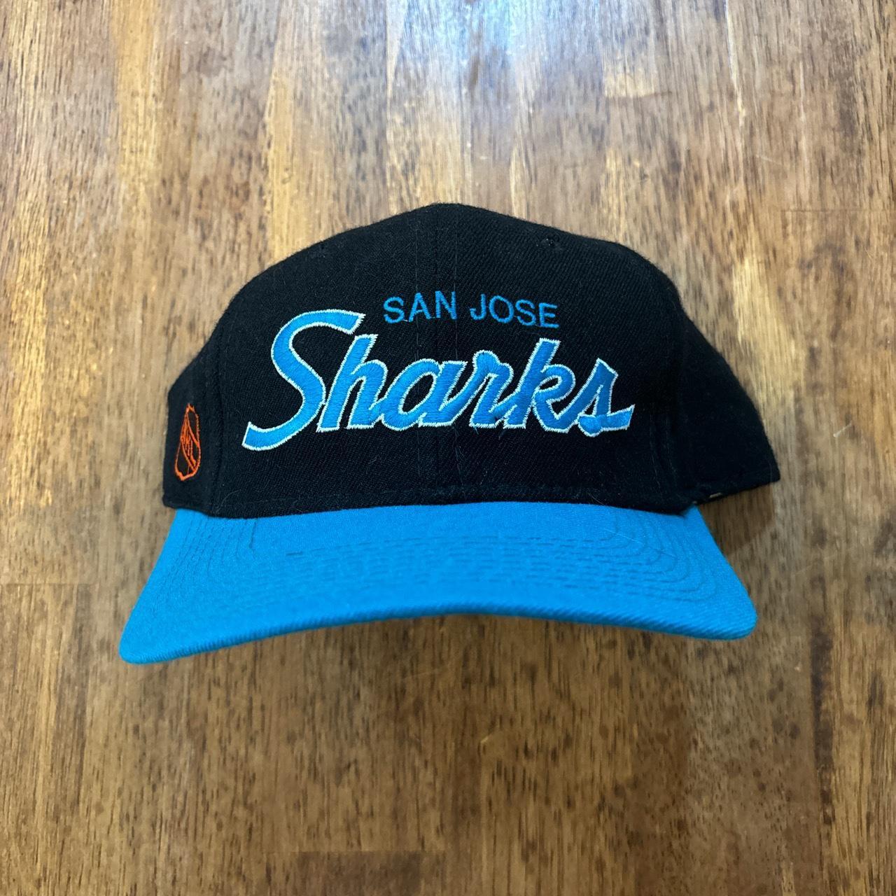 San Jose sharks wool script sports specialties... - Depop