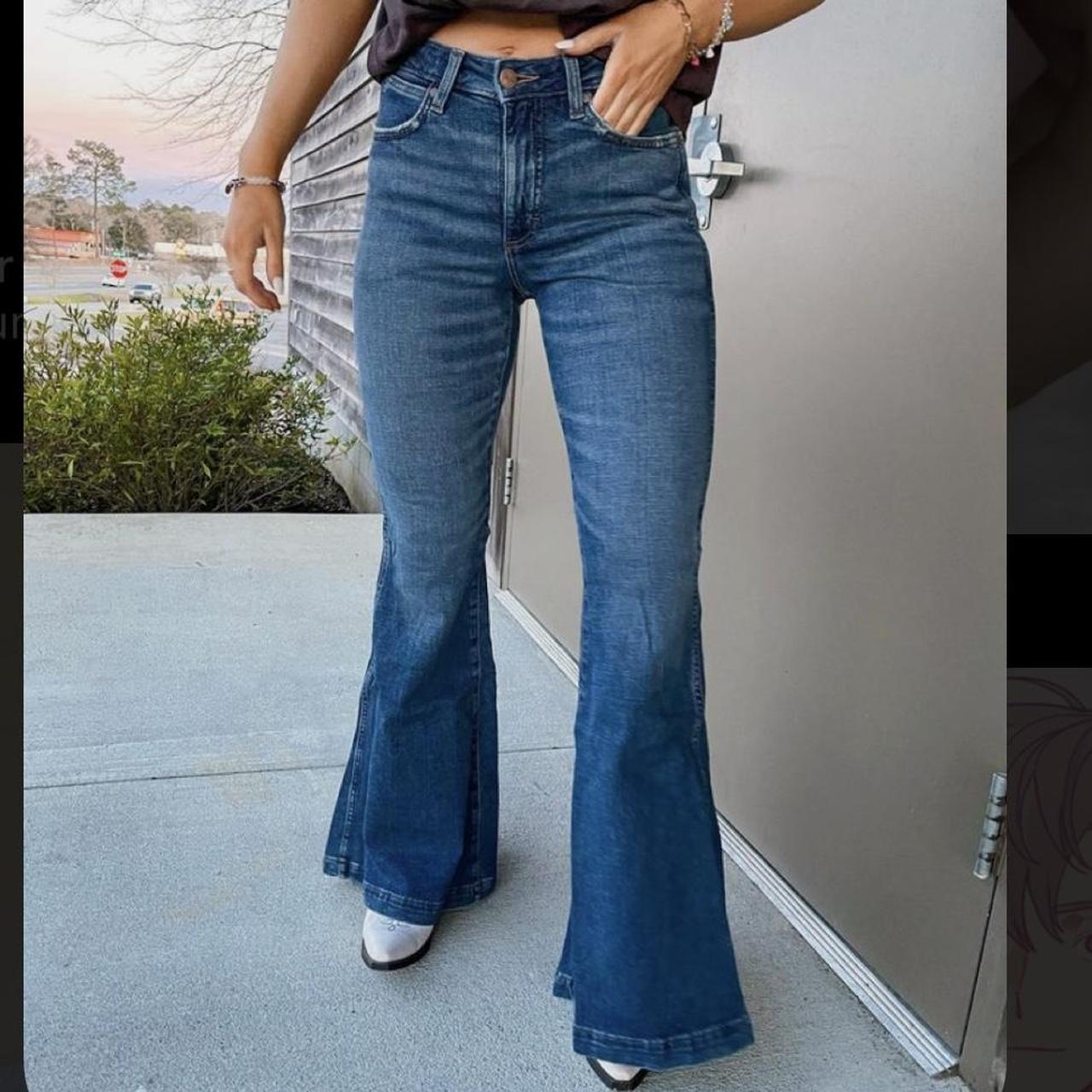 Wrangler Retro Bell Bottom Flare Jeans Brand New Depop