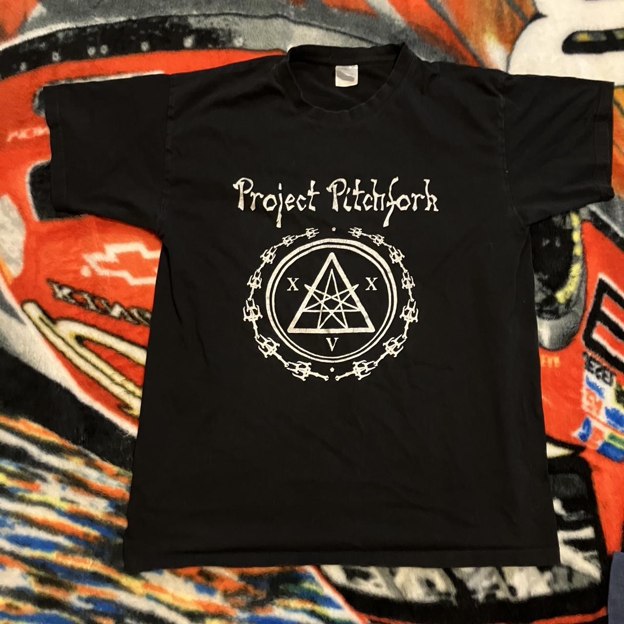 Black and white Project Pitchfork band tee | Depop