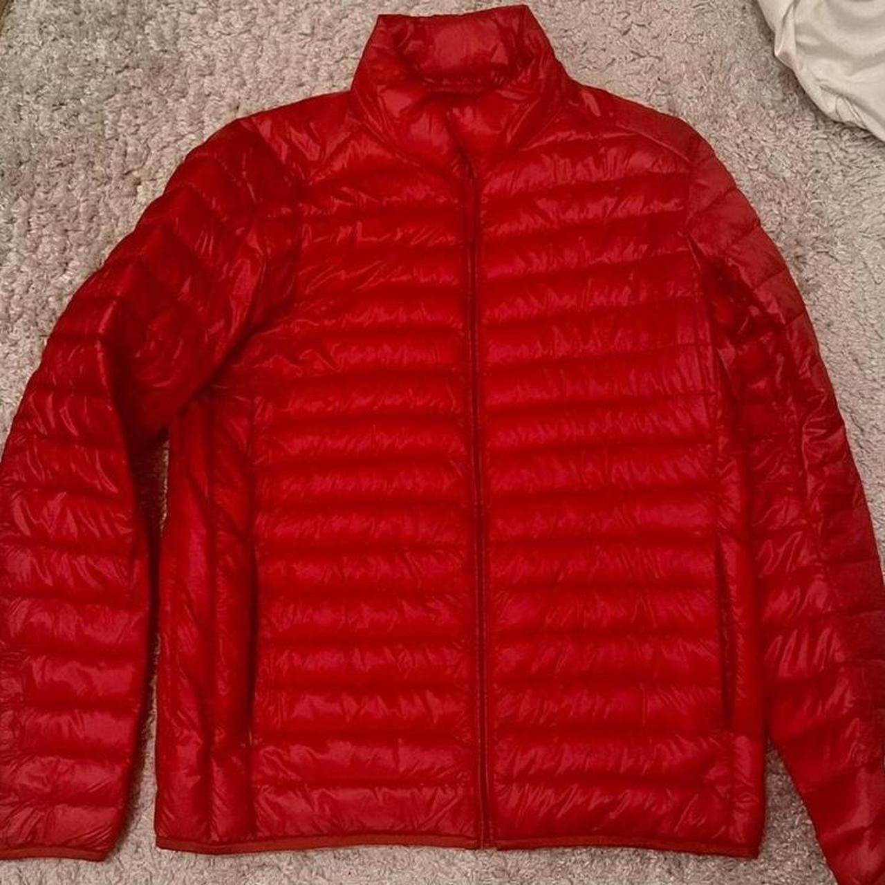 Uniqlo Ultralight Down Jacket Men’s Medium M Red... - Depop