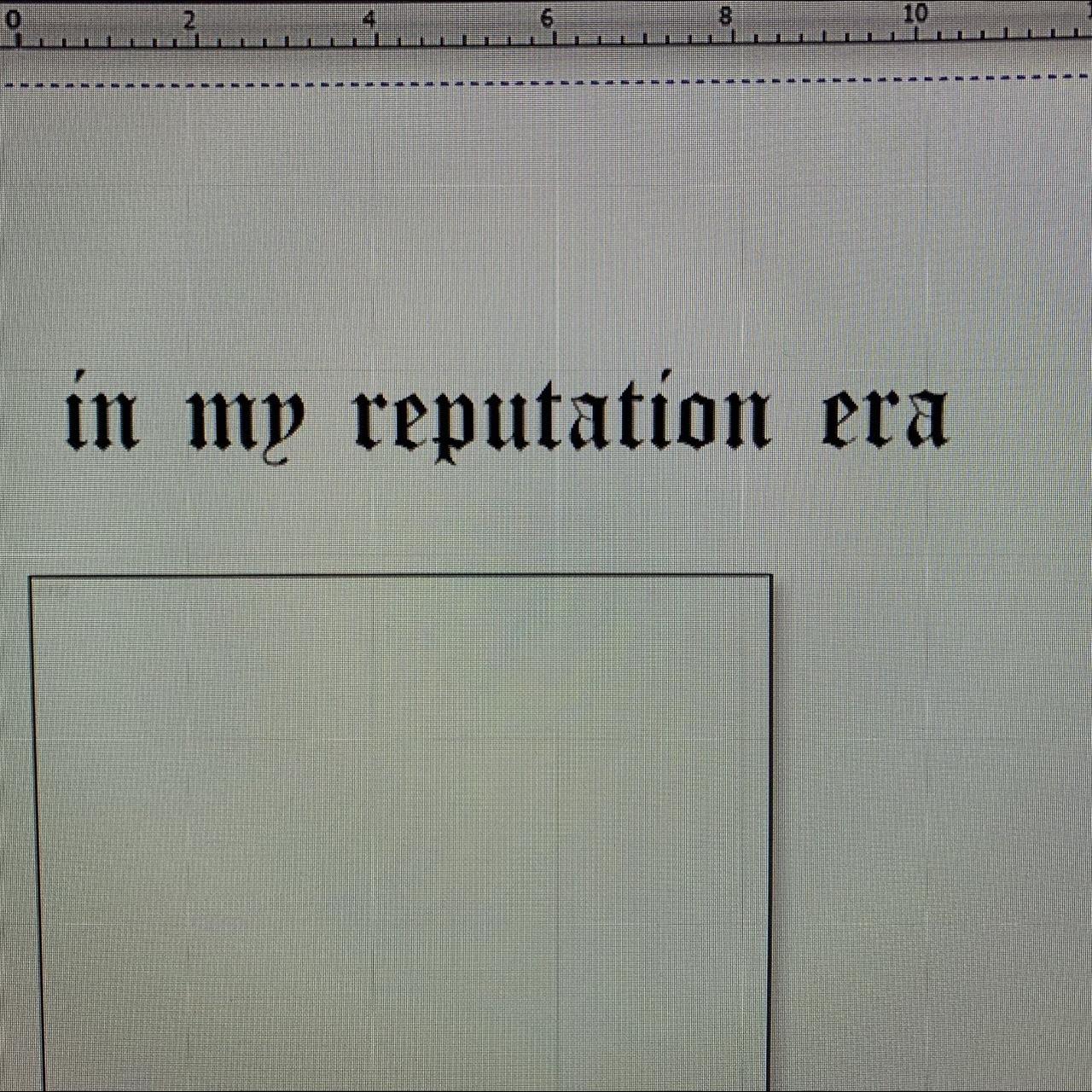 Reputation sample font - Depop