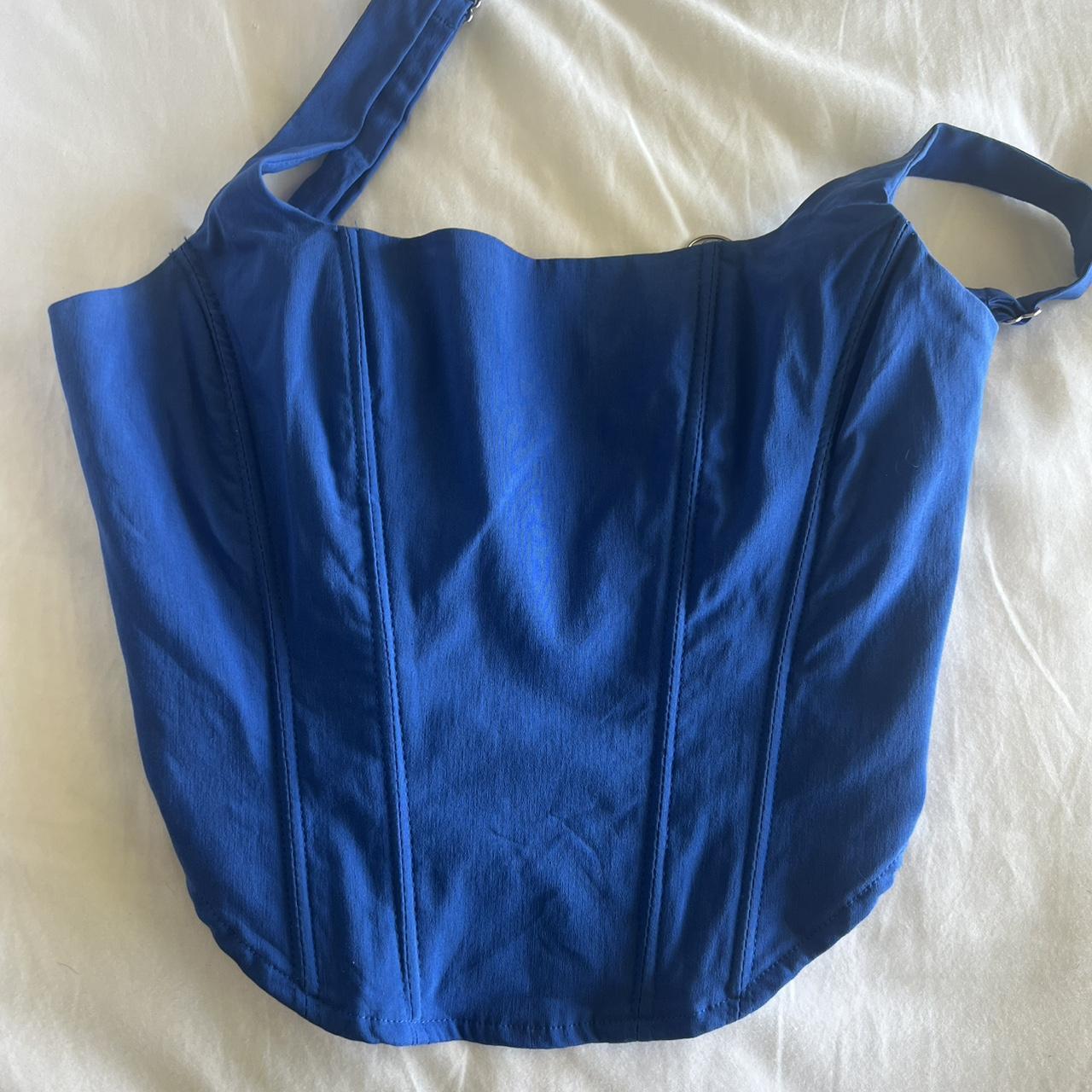 Blue and Black Supré Corset Tops - Worn Once or... - Depop