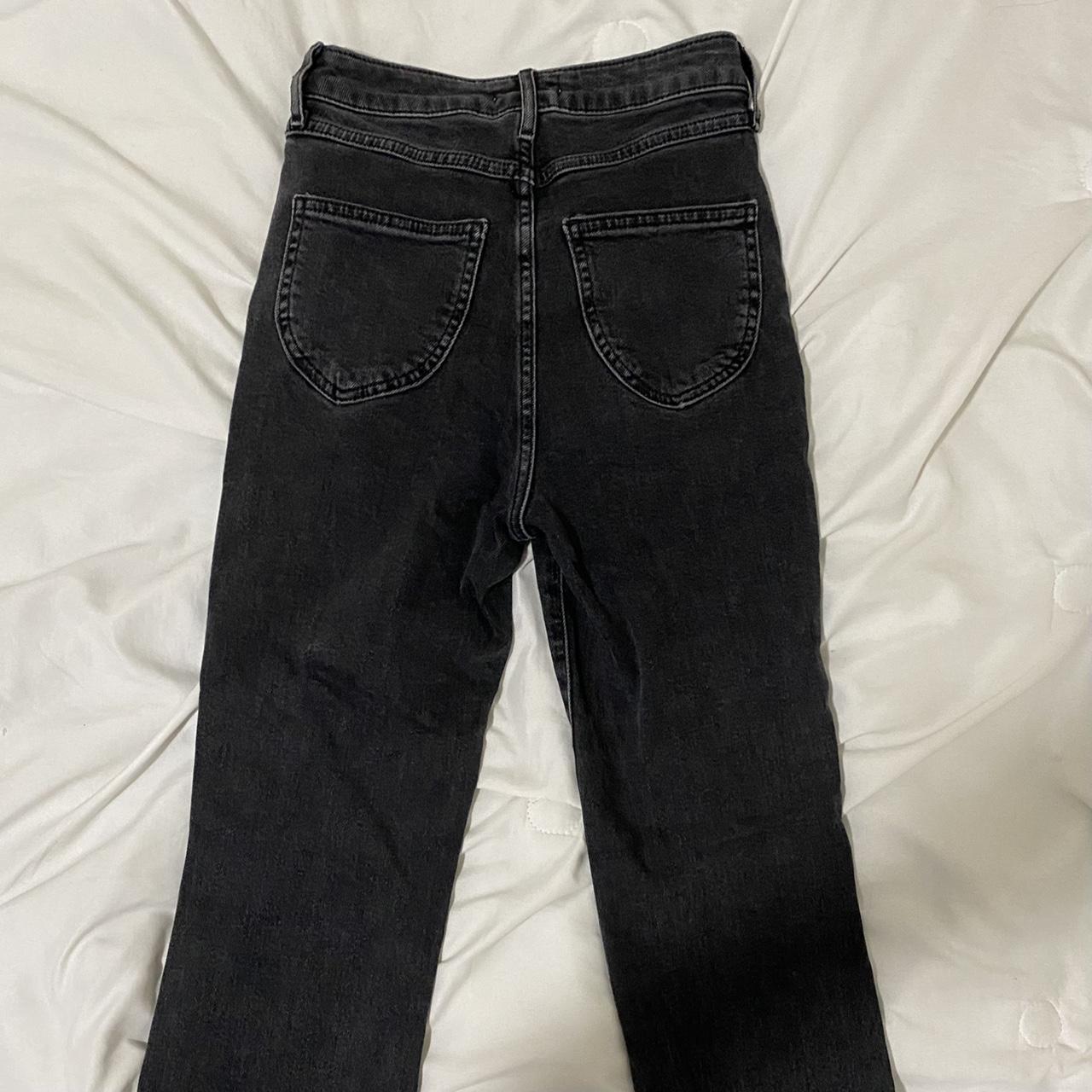 black flare split-hem jeans • forever 21 • size US... - Depop