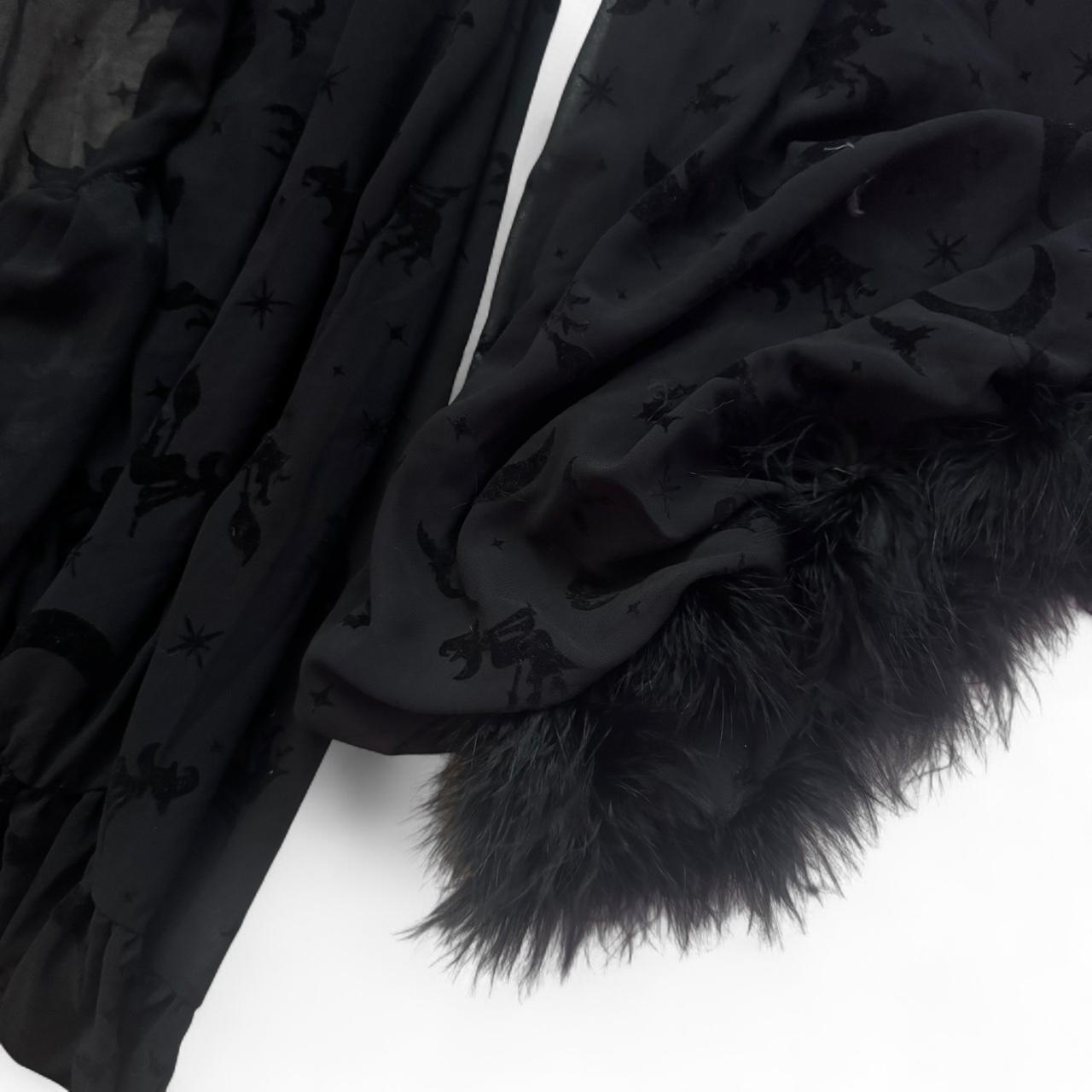 Dollskill witch Black starry night and bats robe... | Depop