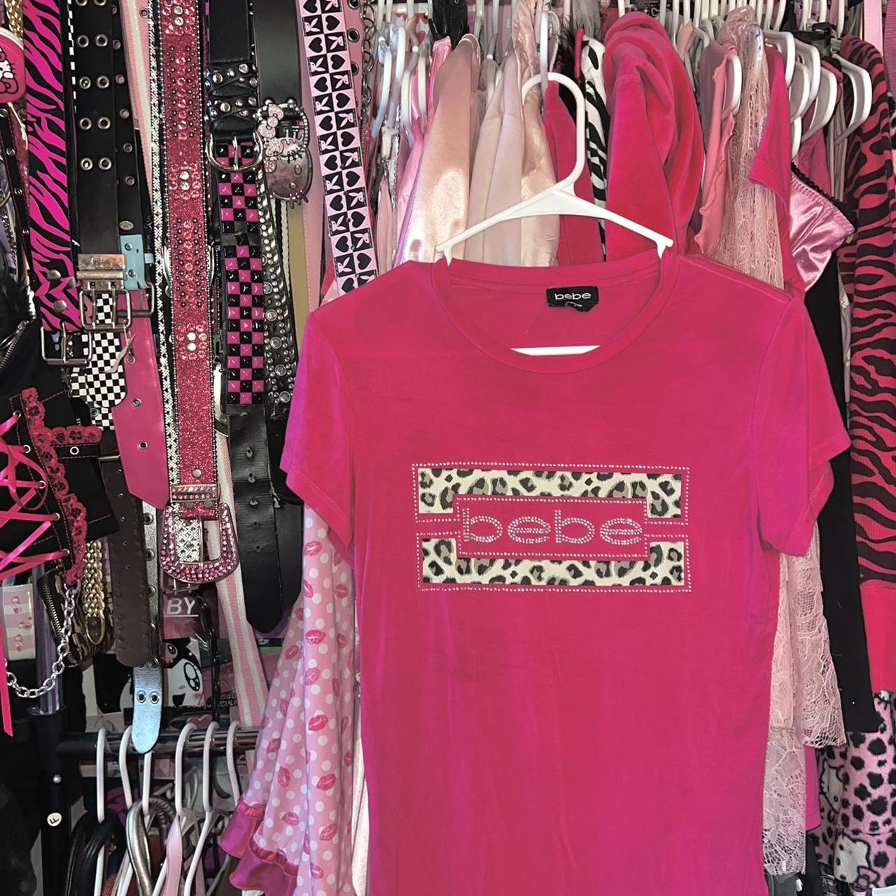 Cheetah Print Bebe Rhinestone shirt ☆ Super... - Depop