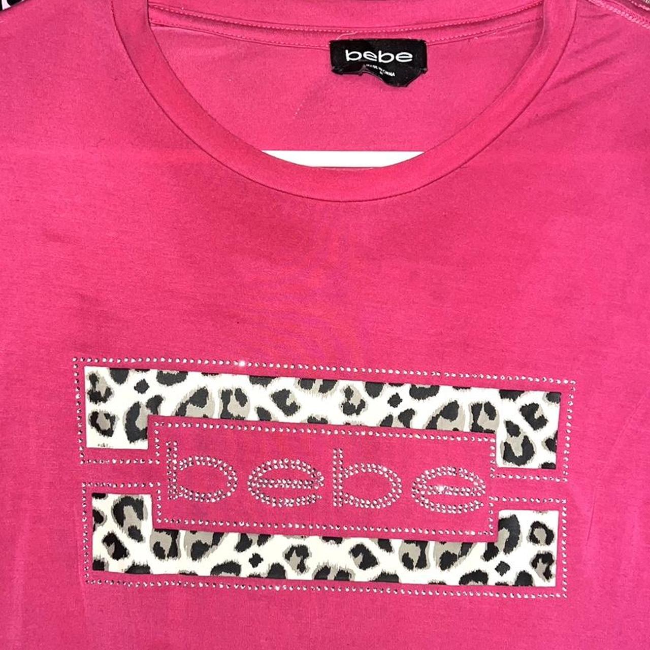 Cheetah Print Bebe Rhinestone shirt ☆ Super... - Depop