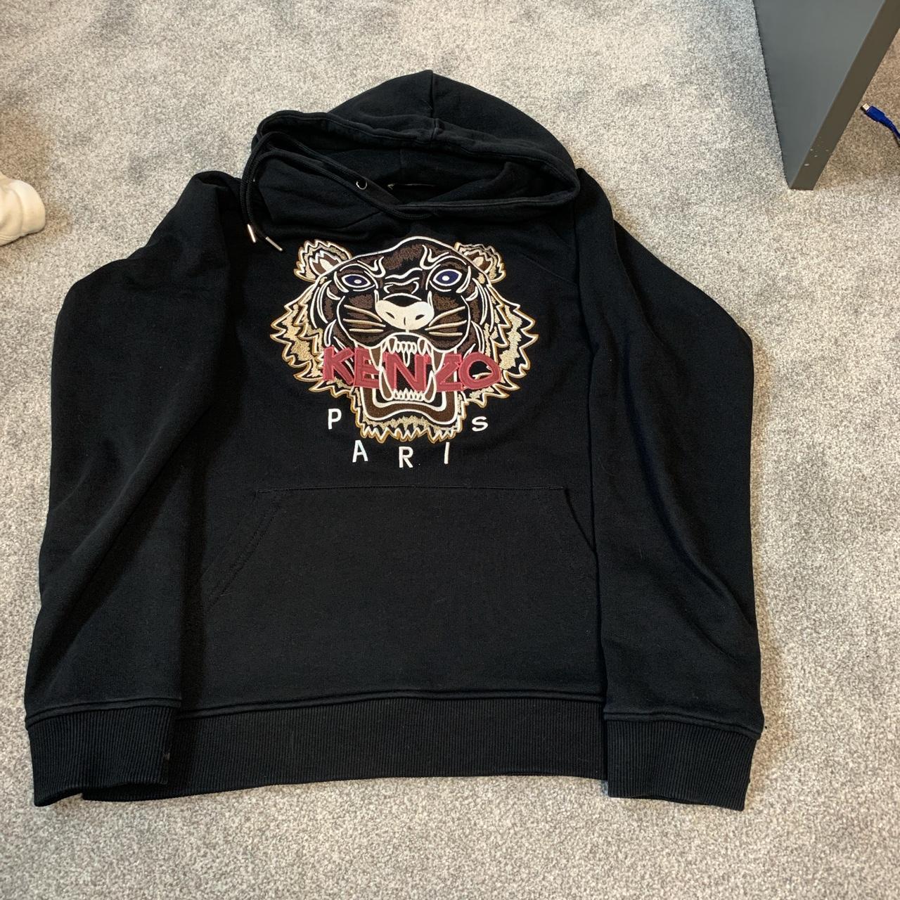 Men’s black Kenzo hoodie Worn a few times but in... - Depop