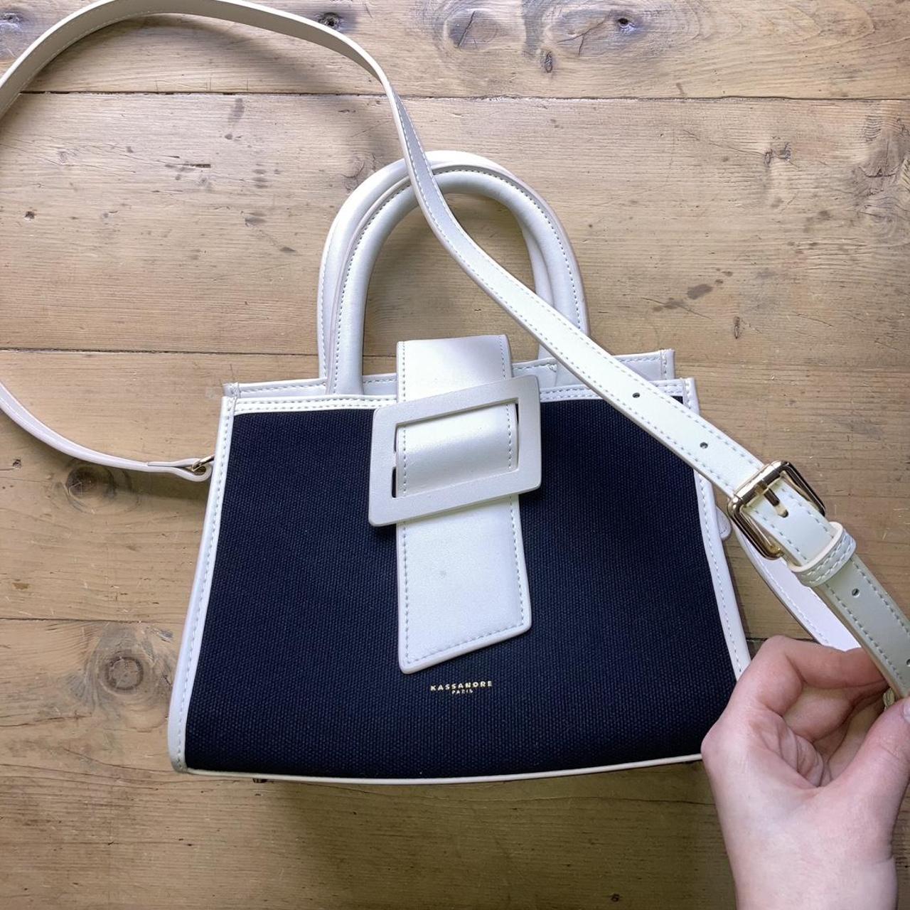 Kassandre Paris Canvas Leather Buckle Crossbody Tote... - Depop