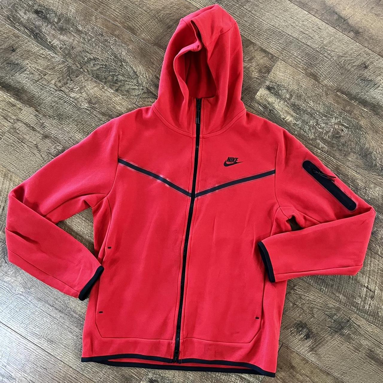 “Paris France” Red Nike Tech (Men Medium) - Depop