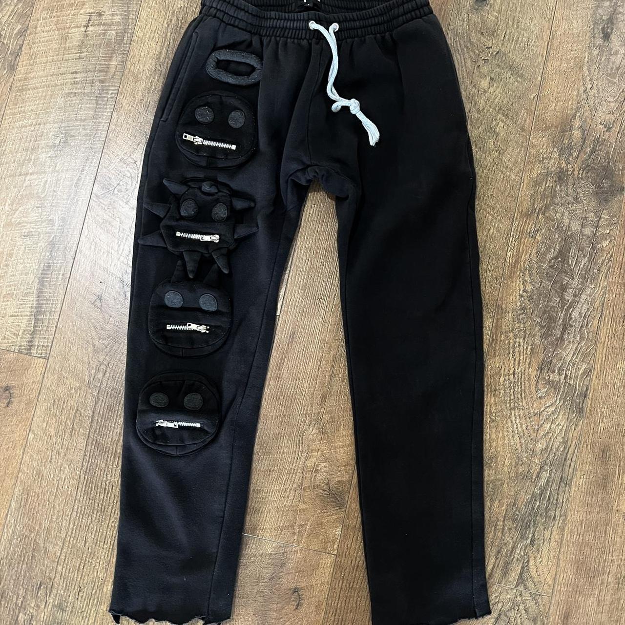 Black Syckli Sweatpants “Faces” (Men XL, TAILORED TO... - Depop