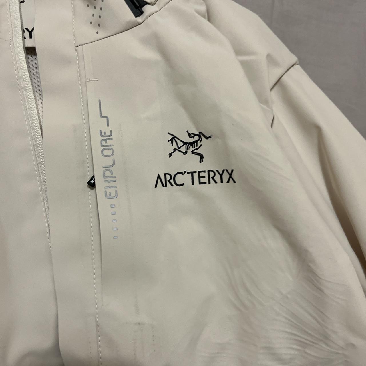Arcteryx white / beige / cream jacket Gortex, water... - Depop