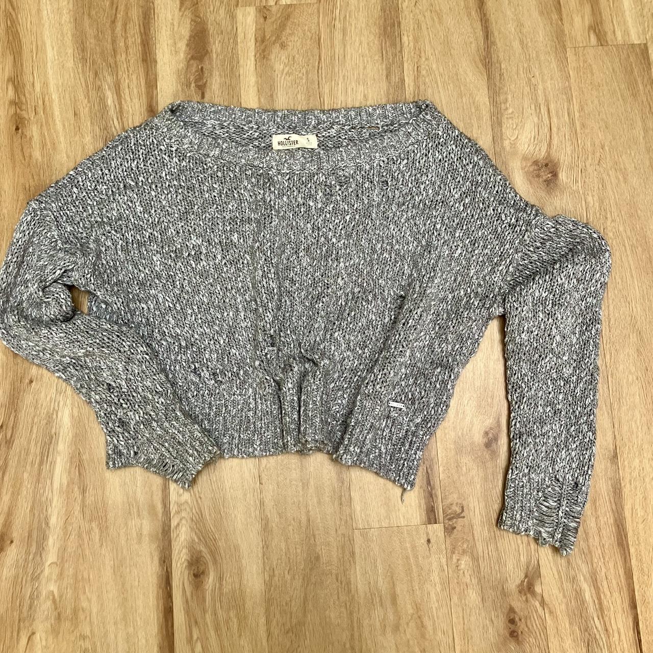 Hollister Grey Jumper - Depop