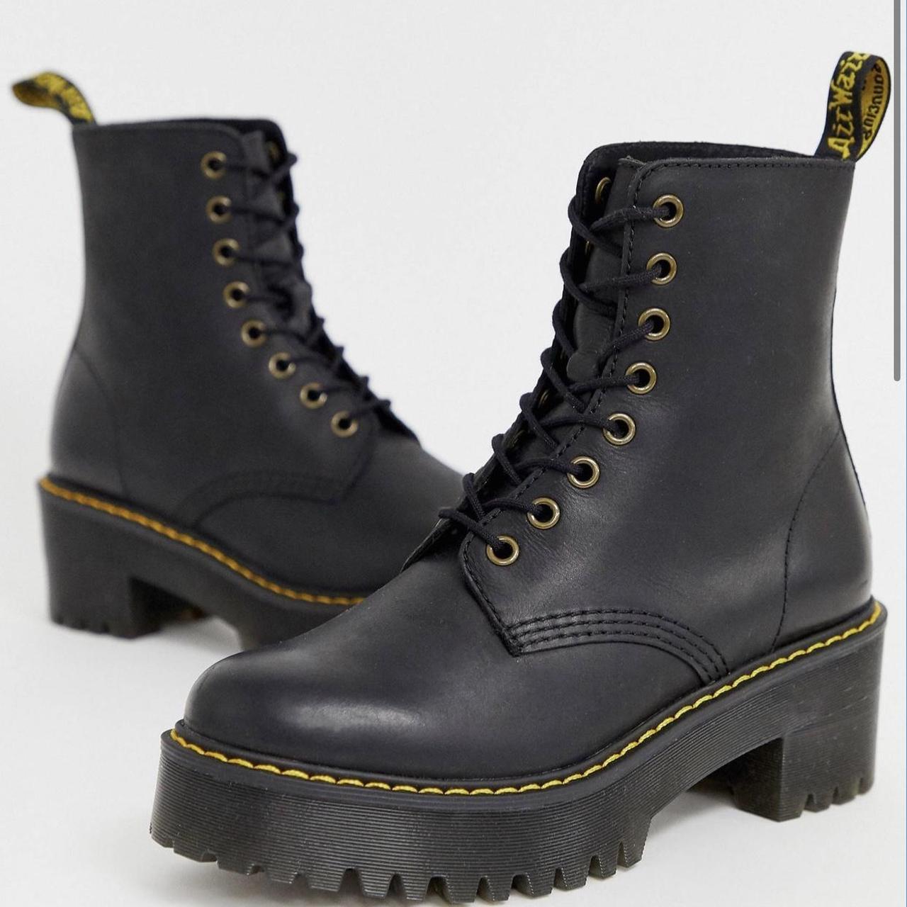 Doc marten platform boots in black. Size 5. RRP... - Depop