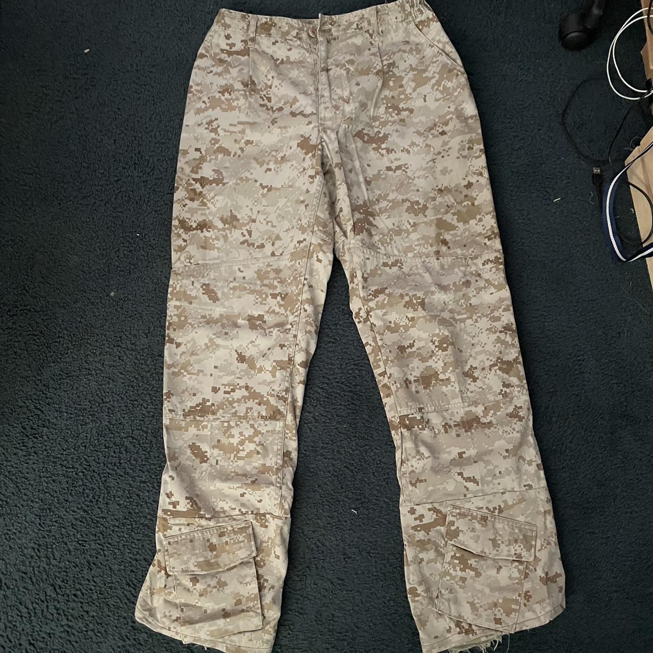 custom ankle pocket vintage camo pants waist fits... - Depop