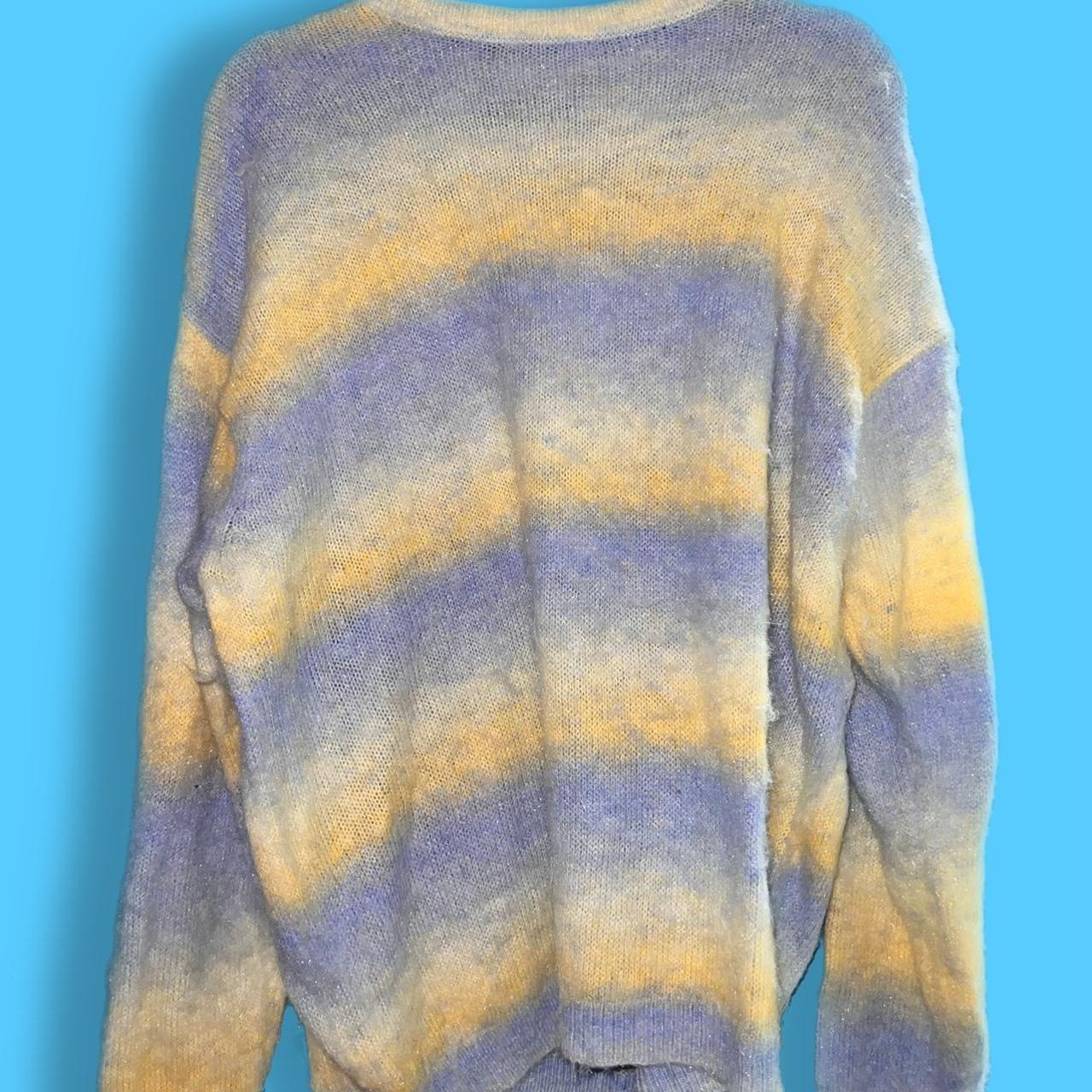 ASOS Women's Blue and Yellow Jumper | Depop