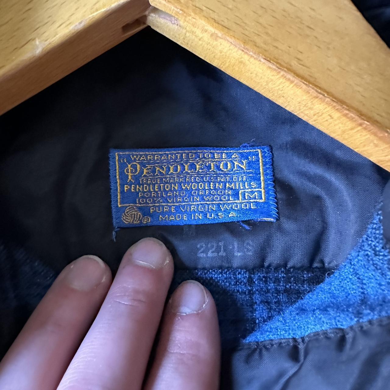 worn black and blue made in usa Pendleton... - Depop