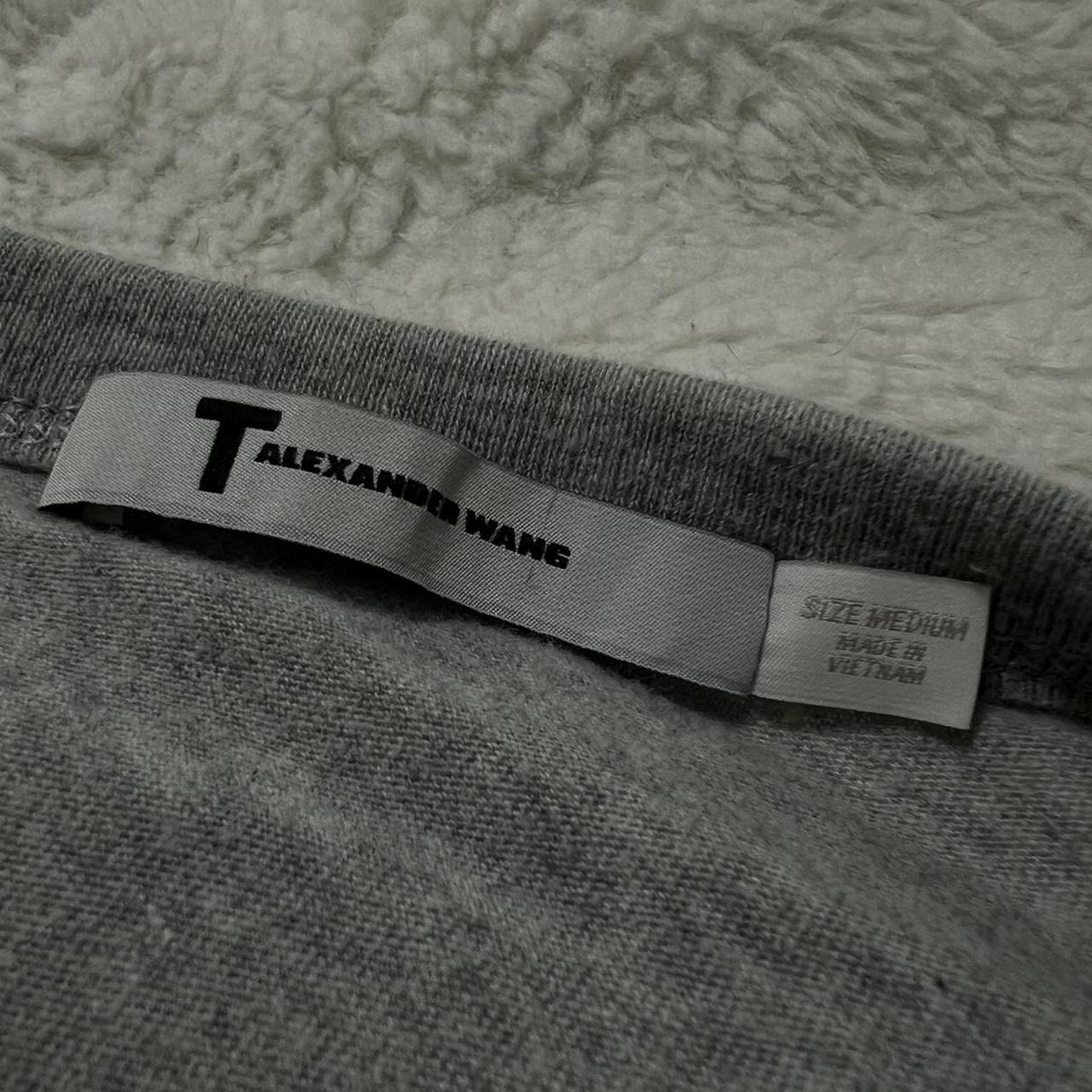 grey alexander wang shirt size medium knotted at... - Depop