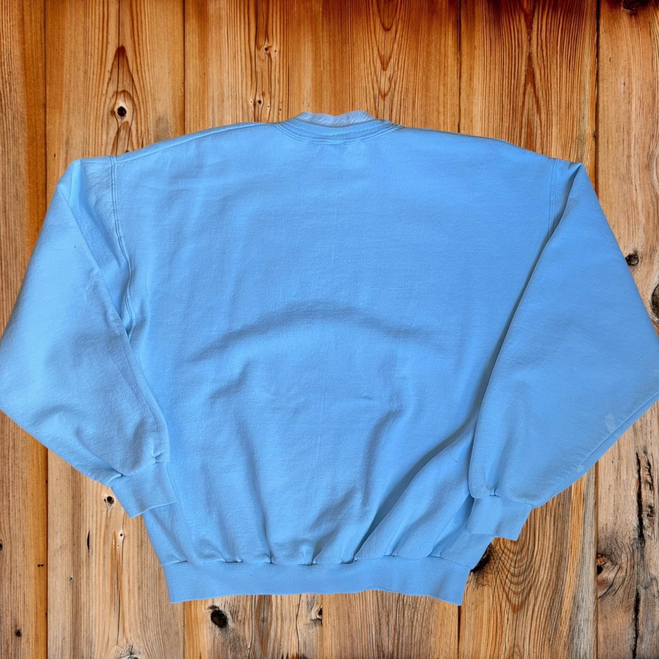 Vintage Morning Sun Blue Winter Scene Bedazzled Snow... - Depop