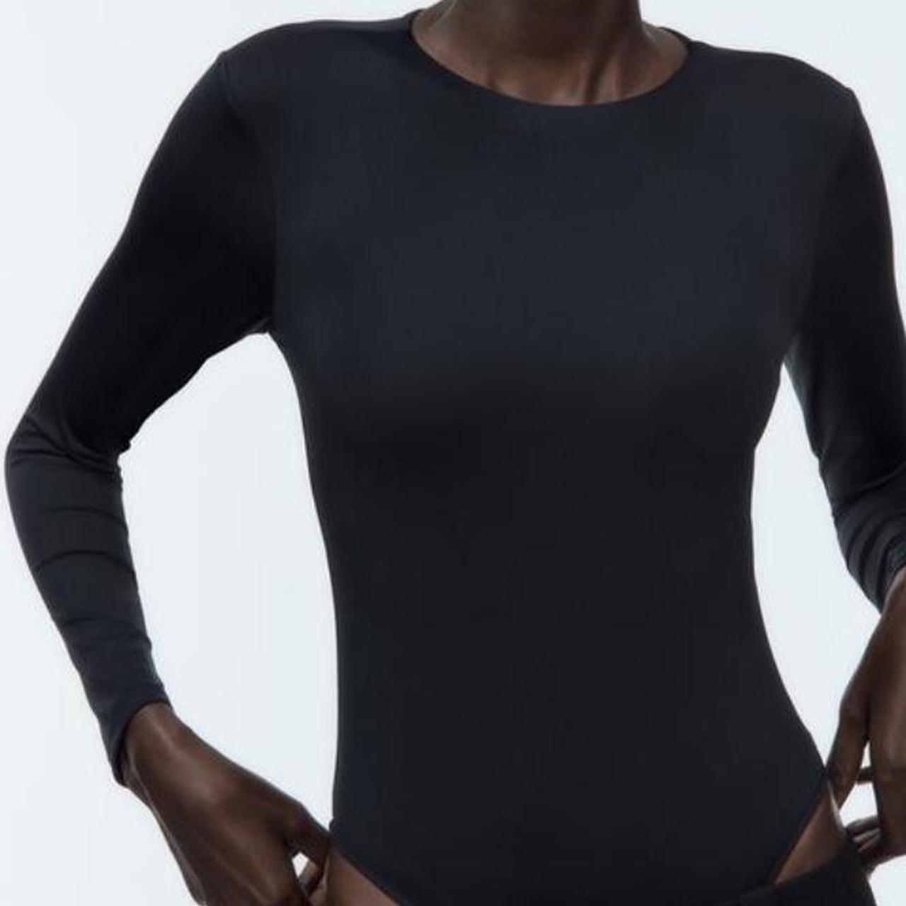 Zara polyamide slinky bodysuit Size S - Depop