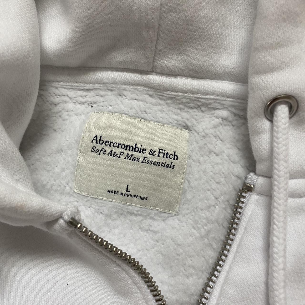 Abercrombie & Fitch cropped white hoodie. Super soft... - Depop