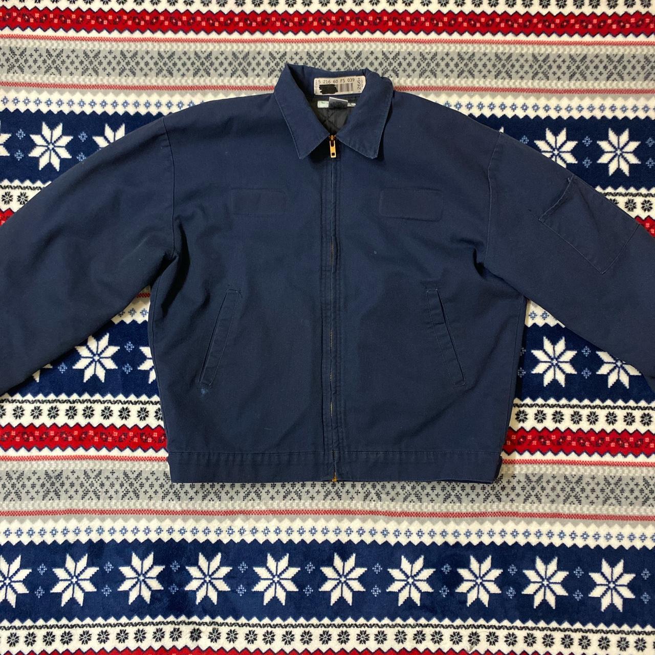 Vintage Navy Worker Jacket Perfect for the... - Depop