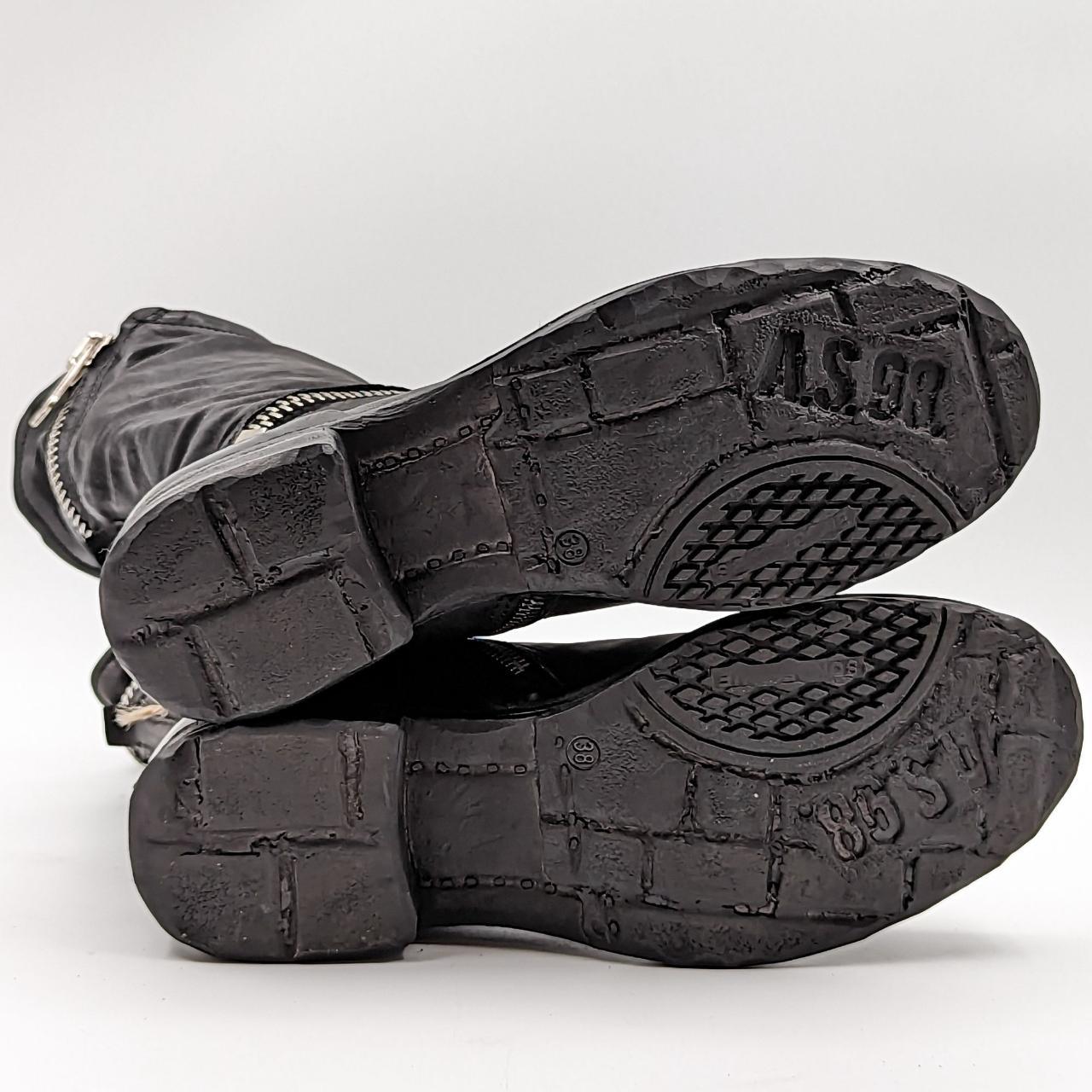 AS98 Women Siggs Leather Round Zip Rockstar Biker... - Depop