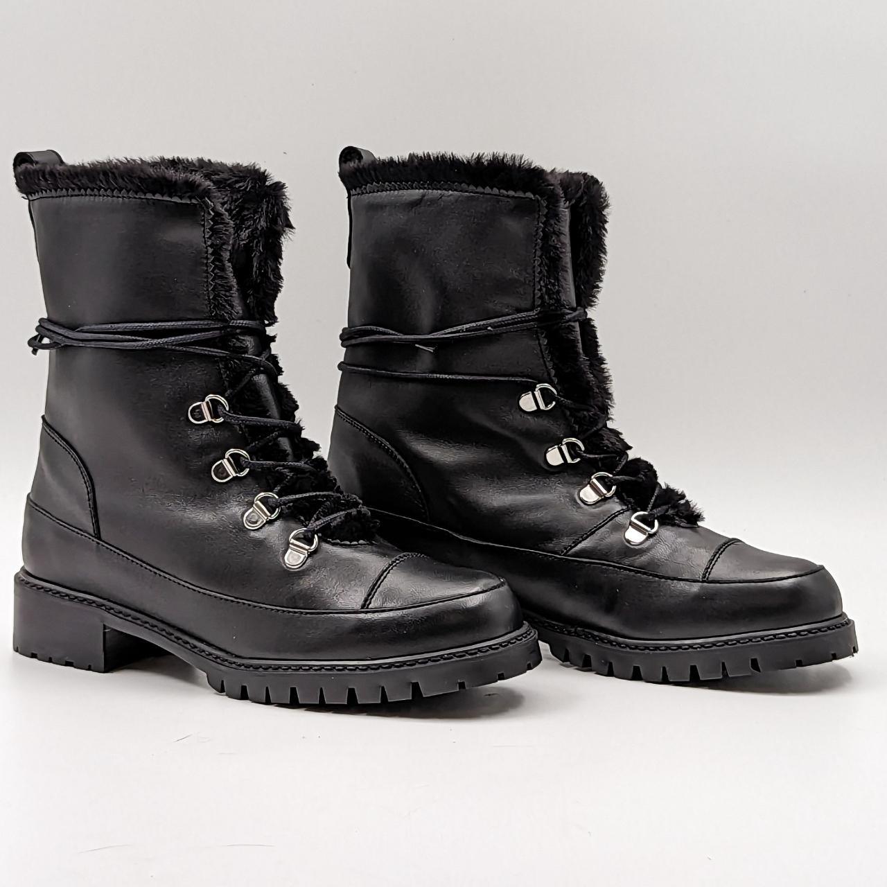 Stuart Weitzman Women Luge Faux Fur Lined Lace-up... - Depop