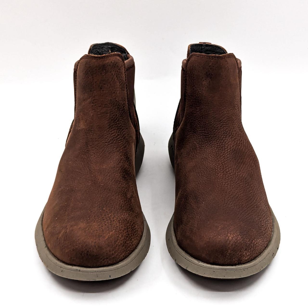 BOGS Men Spruce Brown Leather Chelsea Slip Boots... - Depop
