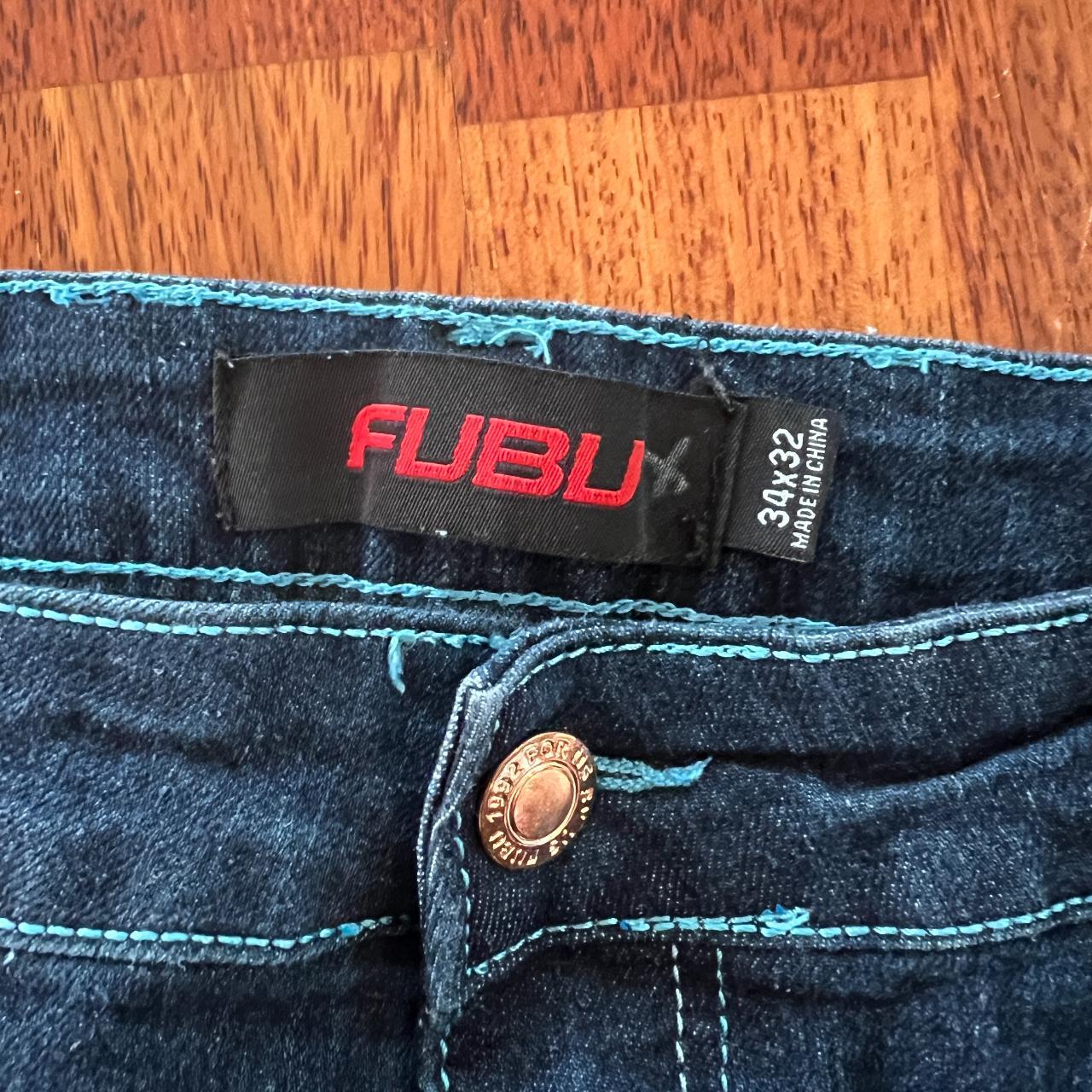 FUBU Selvage Denim Jeans size 34x32 #fubu #y2k... - Depop
