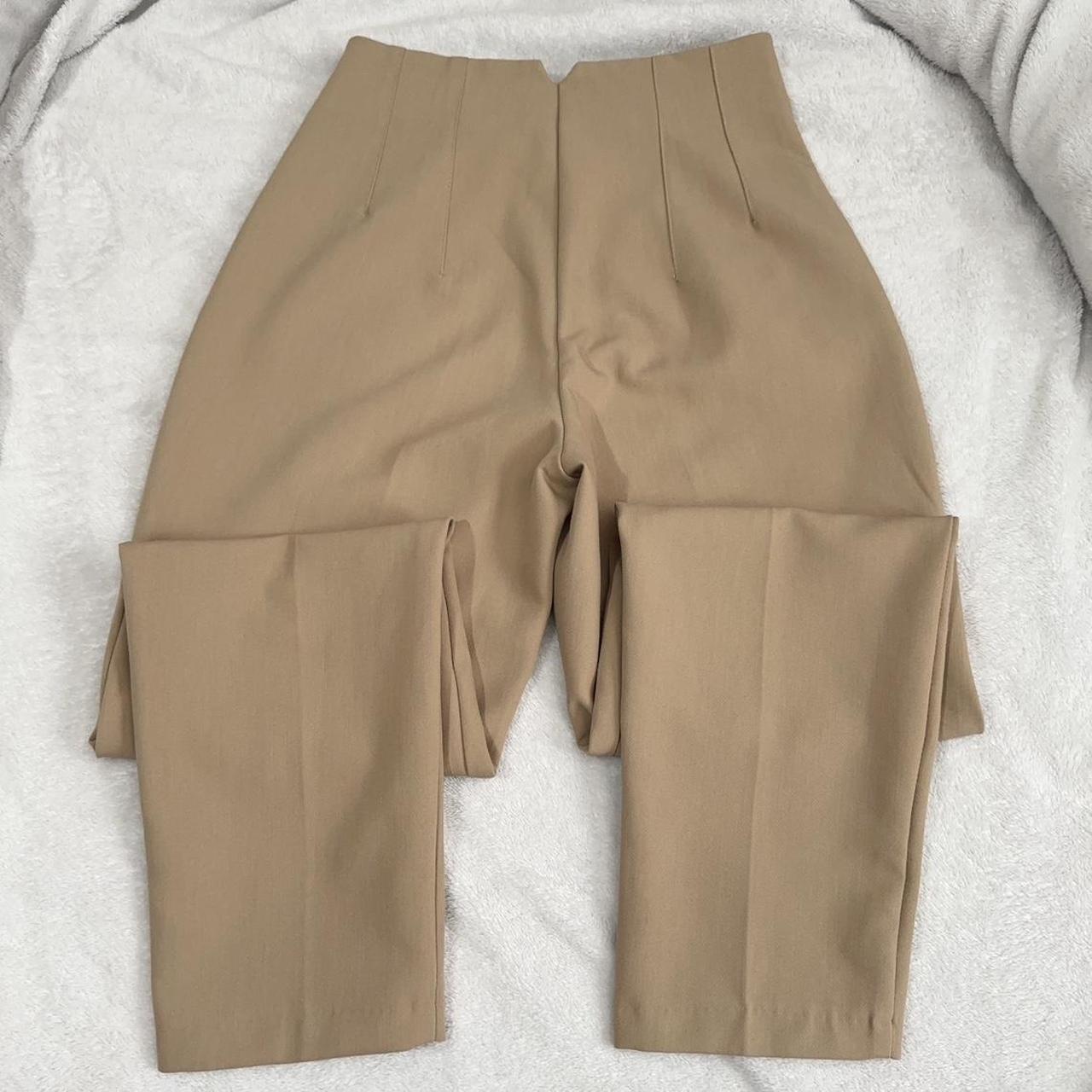 Zara High Waisted Pants Size - XS Color - Taupe... - Depop