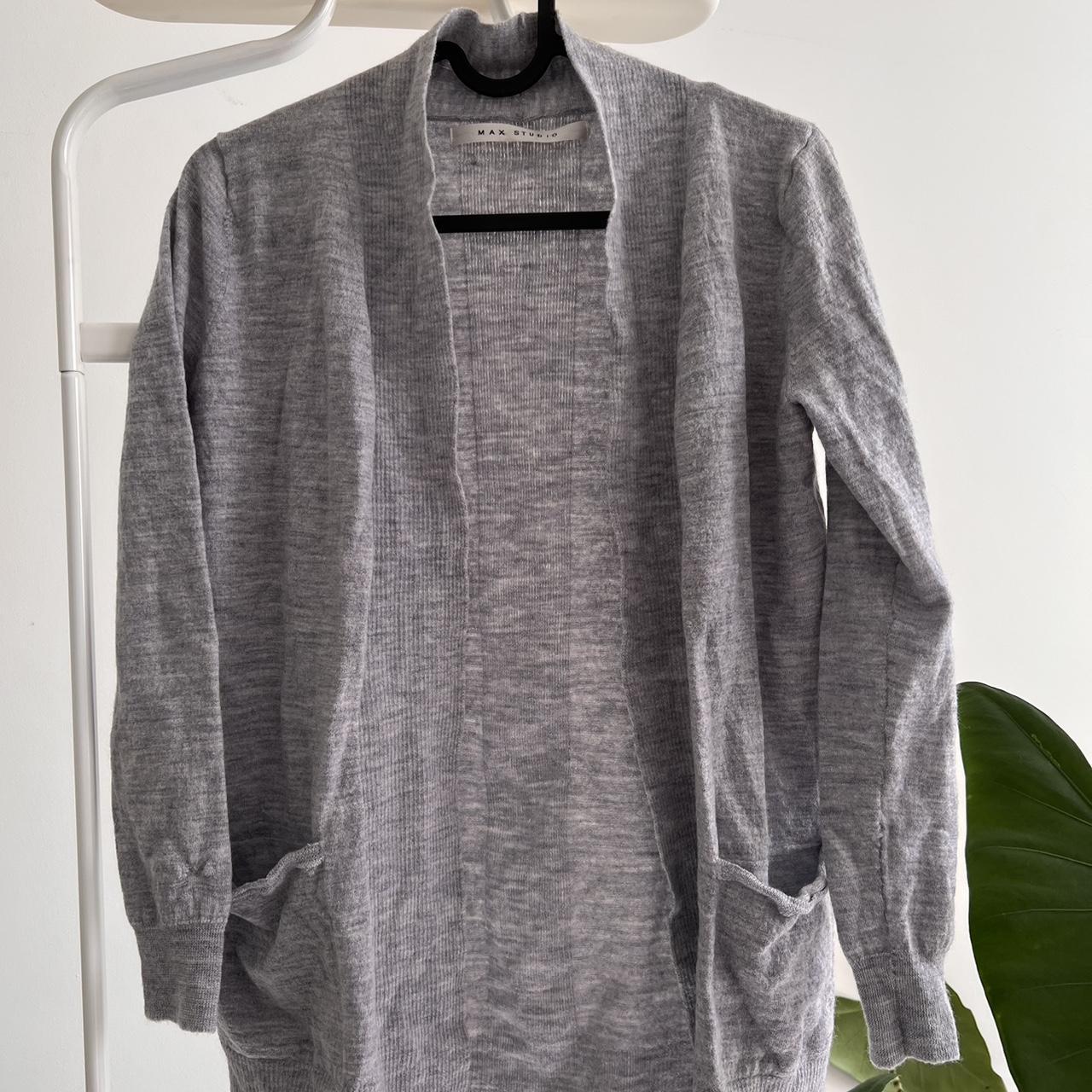 Max studio merino wool size xs/s cardigan - Depop